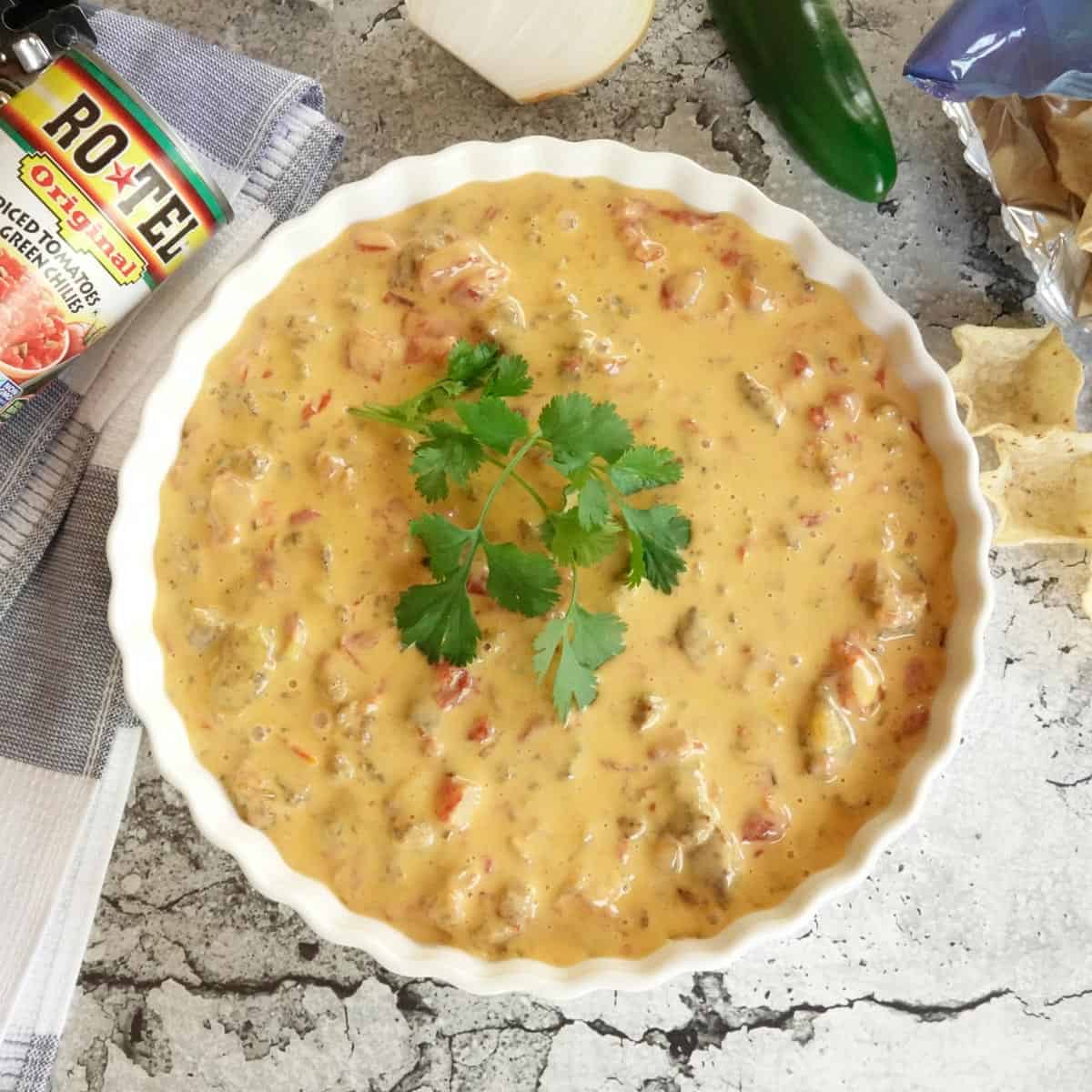 Smoked Queso Dip (Rotel & Spicy Sausage) - Jerkyholic
